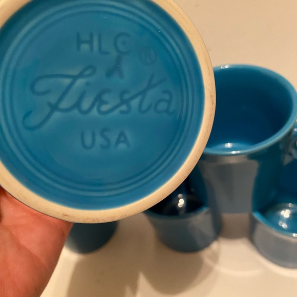 Fiestaware | Dining | Fiesta Fiestaware Peacock Blue Coffee Tea Mugs ...